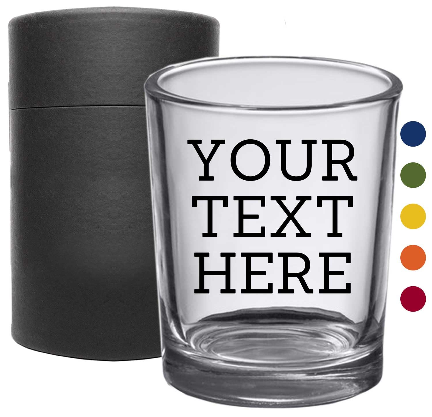 Personalized Printed 2.5oz 1pk Shot Glasses – Customized Gift for Women Men, Custom Message Name Date, Birthday Gift Ideas Friend Her Him, 21st Party Favors, Cute Funny, 16 Colors, Your Text Here