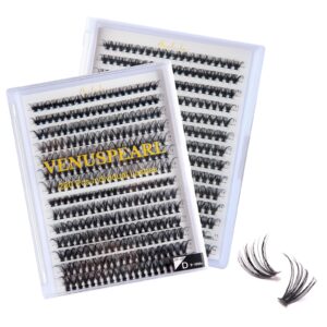 venuspearl lash clusters 0.07d-9-16mix lash individual lashes 280 clusters false eyelash 30d 40d cluster eyelash extensions individual lashes cluster diy lash extensions at home (30+40-0.07d,9-16mix)