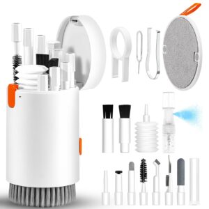 laptop phone screen cleaner kit, computer keyboard brush cleaning spray for iphone airpods macbook ipad, 20-in-1 electronic device clean tool for camera pc monitor earbud tv tablet car screens