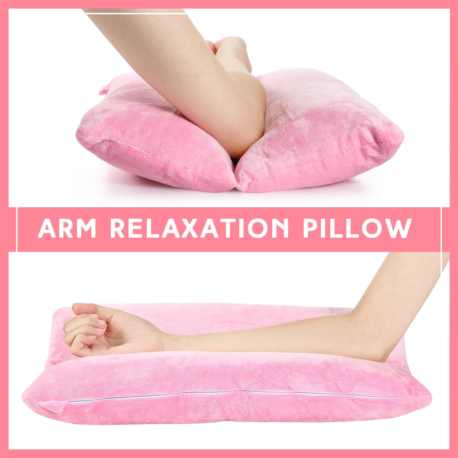 Soaoo Arm Elevation Pillow Pain Relief for Arm Pain Broken Arm Post Surgery Soft Arm Rest Pillow Leg Injury (Pink)