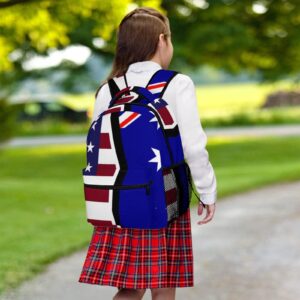 United States and Australia Flag Travel Backpack Lightweight Shoulder Bag Daypack for Work Office