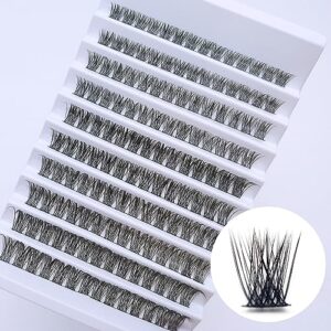 eyelash clusters 140pcs diy eyelash extenisons natural look wispy clusters lashes 8-16mm d curl individual lashes diy at home wispy fluffy lash extensions (d03)