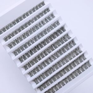 Eyelash Clusters 140Pcs DIY Eyelash Extenisons Natural Look Wispy Clusters Lashes 8-16MM D Curl Individual Lashes DIY at Home Wispy Fluffy Lash Extensions (D03)