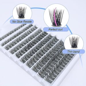 Eyelash Clusters 140Pcs DIY Eyelash Extenisons Natural Look Wispy Clusters Lashes 8-16MM D Curl Individual Lashes DIY at Home Wispy Fluffy Lash Extensions (D03)