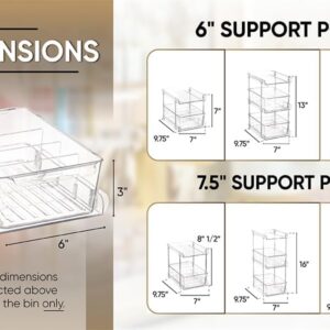 3 Tier Clear Under Bathroom Sink Organizer Pull Out Drawer | Bathroom Cabinet Organizer Under Sink | Under Vanity Organizer | Medicine Cabinet Storage | Bathroom Counter Organizer | (2 Pack)