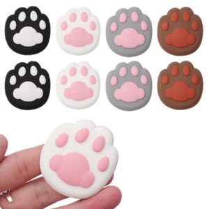 8 pcs door stoppers for wall, door knob wall protector door silencer wall covering panels door bumper self adhesive cute cat's paw wall decor