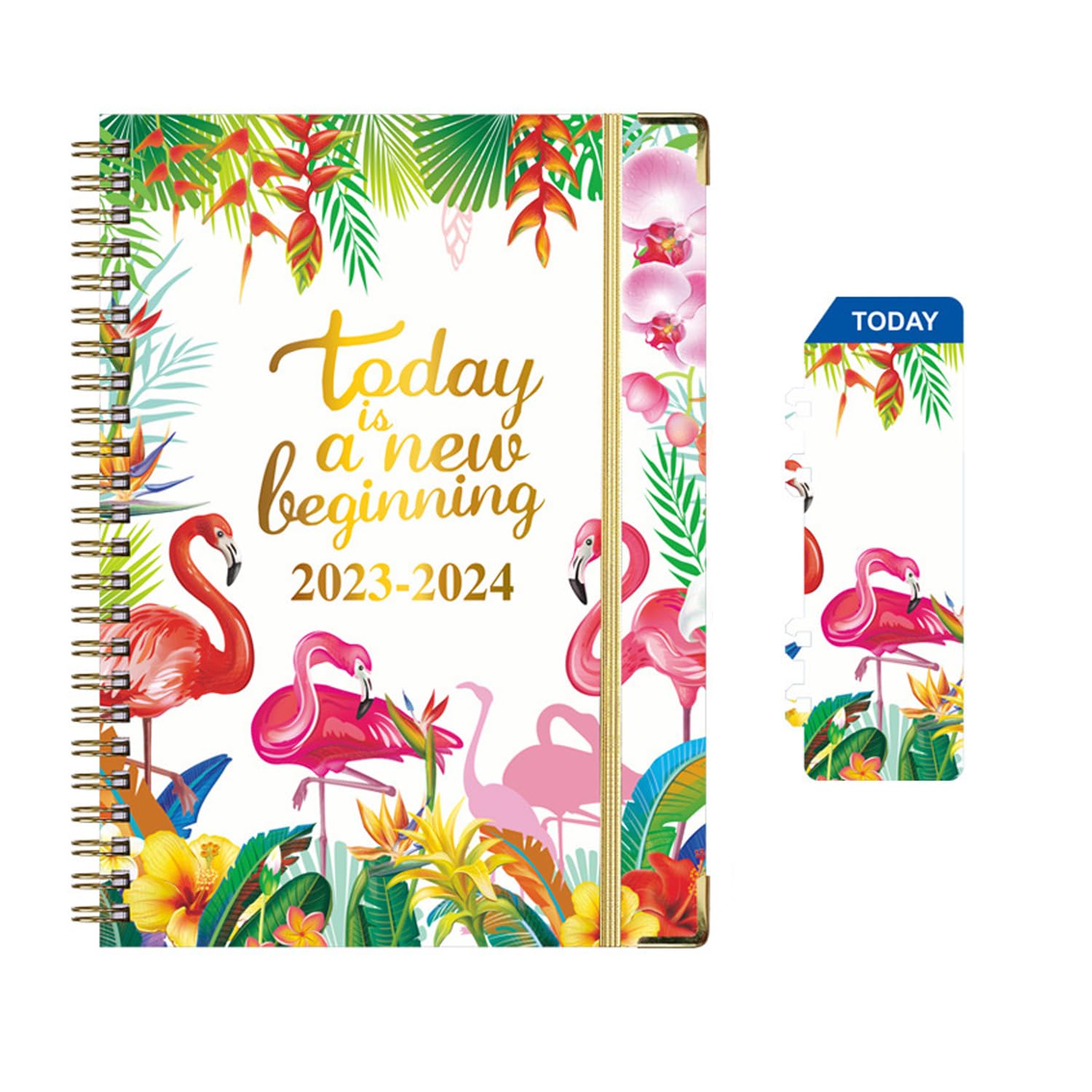 2023-2024 Planner - Weekly & Monthly Planner with Monthly Tabs, July 2023 to June 2024Daily Planner Yearly Agenda Calendar Organizer, Hardcover Elastic Closure (Bird01)