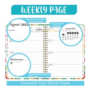 2023-2024 Planner - Weekly & Monthly Planner with Monthly Tabs, July 2023 to June 2024Daily Planner Yearly Agenda Calendar Organizer, Hardcover Elastic Closure (Bird01)