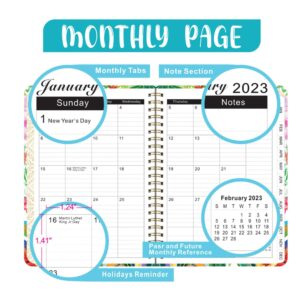 2023-2024 Planner - Weekly & Monthly Planner with Monthly Tabs, July 2023 to June 2024Daily Planner Yearly Agenda Calendar Organizer, Hardcover Elastic Closure (Bird01)