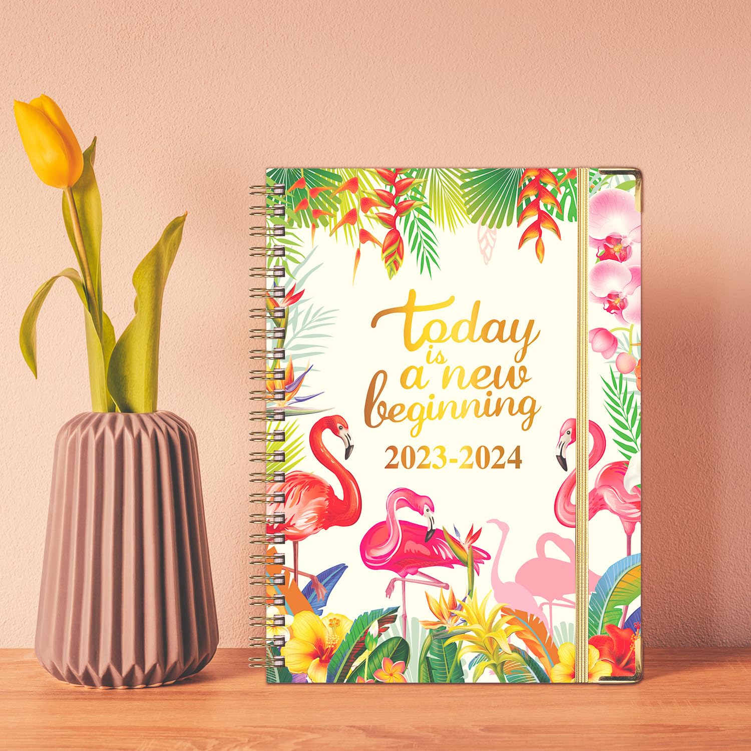 2023-2024 Planner - Weekly & Monthly Planner with Monthly Tabs, July 2023 to June 2024Daily Planner Yearly Agenda Calendar Organizer, Hardcover Elastic Closure (Bird01)