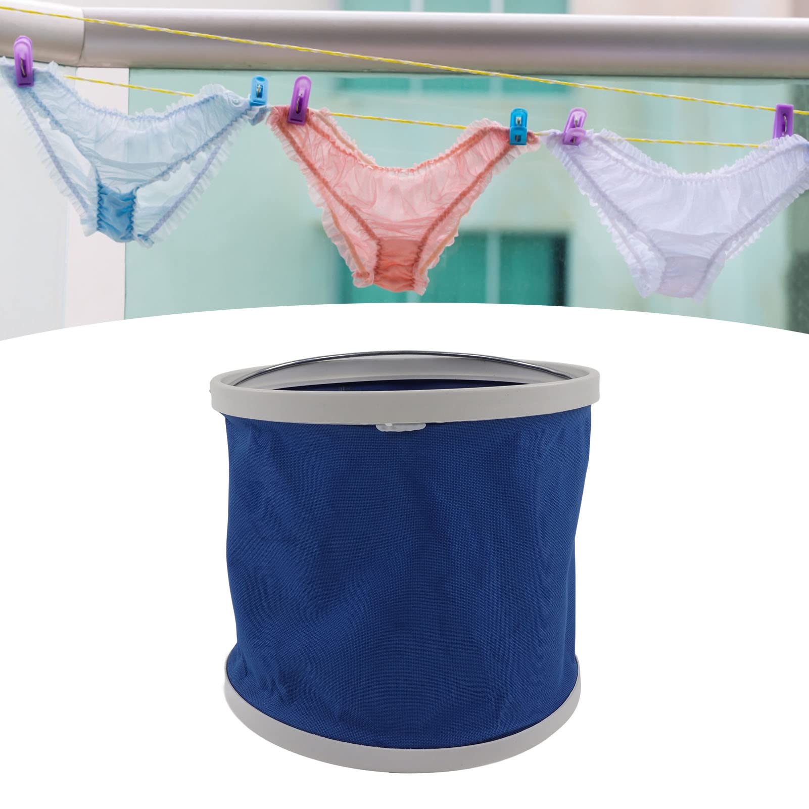 ELINP Travel Washing Machine, Portable Clothes Washer, Mini Laundry Machine, Foldable Bucket Washer Portable Mini 9L Large Capacity USB Power Supply Washing Machine for Lingerie Underwear