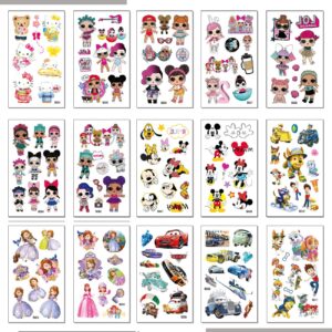 60 Sheets Temporary Tattoo fake tattoos Cute pattern stickers markers for Kids Toddlers Children Boys Girls