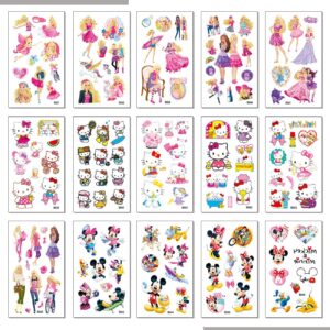 60 Sheets Temporary Tattoo fake tattoos Cute pattern stickers markers for Kids Toddlers Children Boys Girls