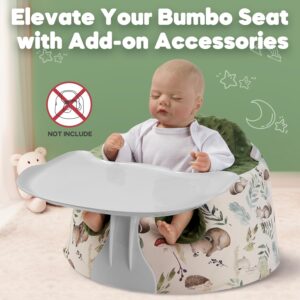 Play Tray Accessory Compatible with Bumbo Floor Seat,Bumbo Activity Tray Attachment, Tray Surface Easily Attaches to The Baby Bumbo Seat for Feeding and Play,Easy to Install and Remove (Grey)