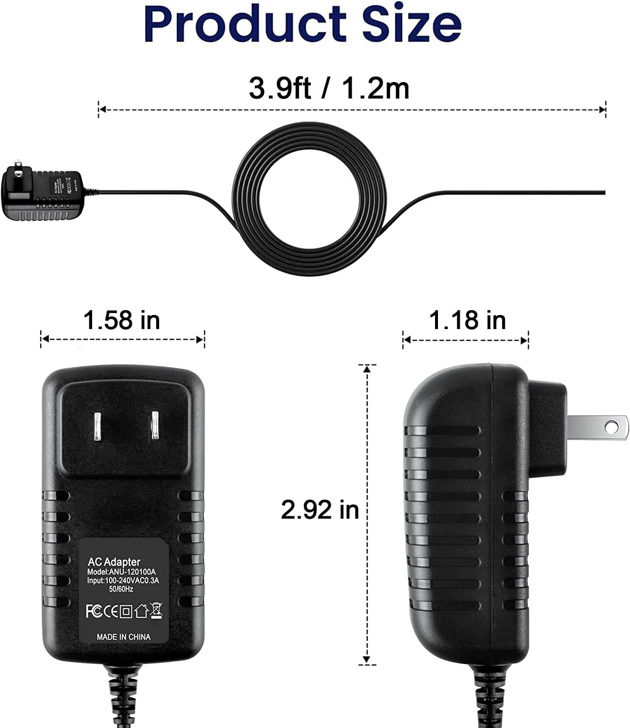 Xzrucst 12V AC/DC Adapter for Stanley Intertek 3100397 FatMax LEDLIS SL10LEDSL SL10LEDL SL1M09 SL5W09 HID0109 FL5W10 FL3WBD HIDLISL HT72005-LD LED Rechargeable Battery Spotlight 12VDC Power Charger