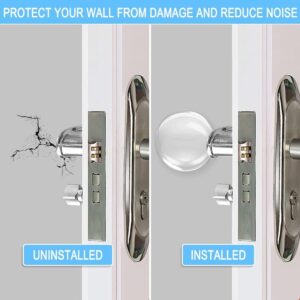 6PCS Clear Self Adhesive Rubber Door Knob Wall Shield Door Stopper, Silicone Cushion Guard for Door Handle Bumper, Wall Protection Solution Fridge Door Stopper and Stopper for Wall