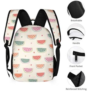 Juoritu Watermelon Prints Backpack, Lightweight Casual Backpack, Bookbag for Men Women