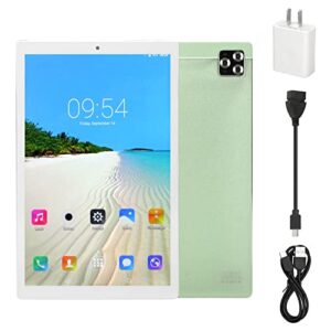 Kufoo Green Tablet, 100‑240V 4GB RAM 64GB ROM 10.1 Inch IPS 5G WiFi HD Tablet for Work (US Plug)