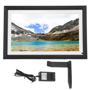 Electric Picture Frame, Digital Album Wood Shell HD IPS Panel for Bedroom (US Plug)