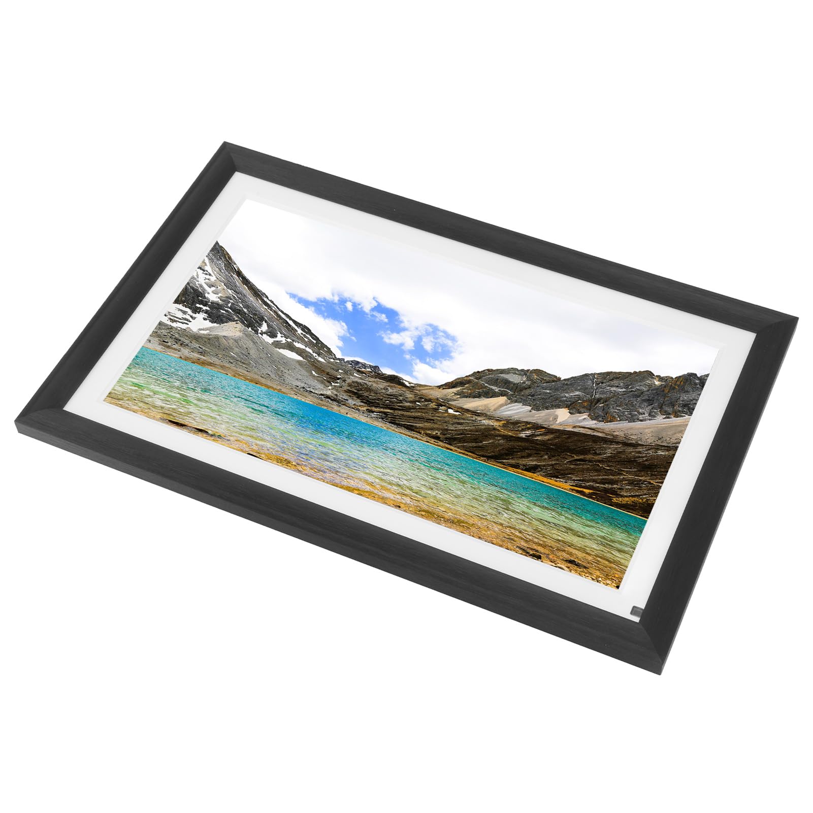 Electric Picture Frame, Digital Album Wood Shell HD IPS Panel for Bedroom (US Plug)