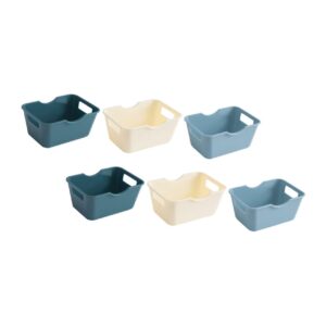 frcolor plastic storage basket 6pcs box storage box desktop finishing tray pp mini plastic storage baskets