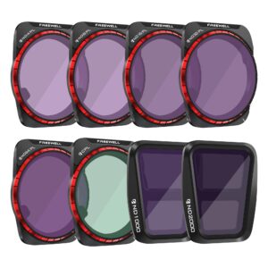 freewell all day 8pack filter kit for air 3 - nd, nd/pl, cpl - neutral color optics, gimbalsafe technology