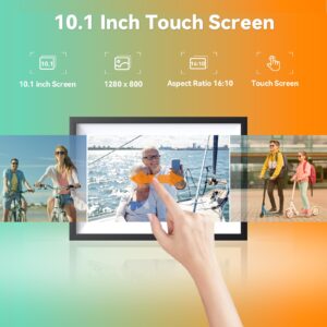 Apofial 16G Digital Picture Frame 10.1 Inch WiFi Digital Photo Frame,1280 * 800 HD IPS Touch Screen Smart Cloud Photo Frame, to Share Photos Or Videos Remotely Via APP Email