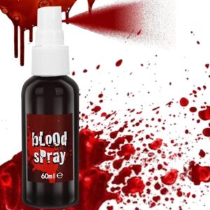 halloween fake blood spray makeup,realistic effects fake blood washable for scar wound and clothes,fake blood for eyes drips nose bleeds,halloween blood for cosplay sfx zombie vampire special effects