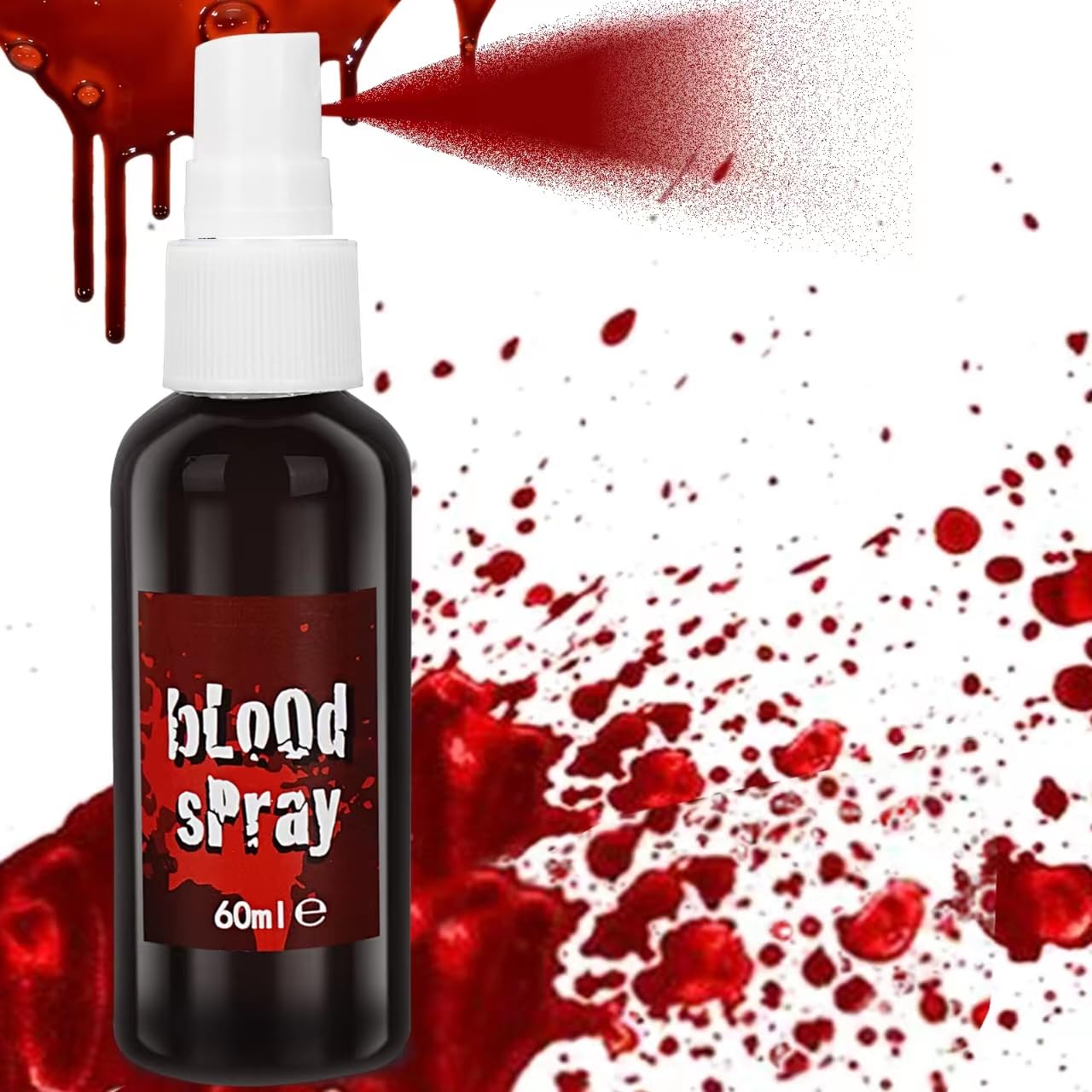 Halloween Fake Blood Spray Makeup,Realistic Effects Fake Blood Washable for Scar Wound and Clothes,Fake Blood for Eyes Drips Nose Bleeds,Halloween Blood for Cosplay SFX Zombie Vampire Special Effects