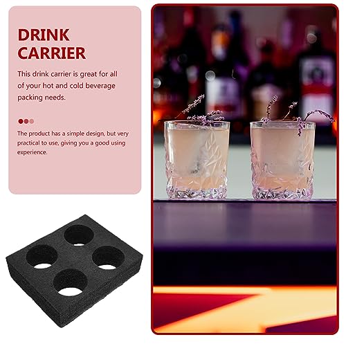 Homoyoyo 2pcs Drinks Beverages Coffee Tray Coffee Mug Takeout Coffee Cup Holder Food Drink Holder Outdoor Cup Trays Cup Fixing Holder Takeout Cup Tray Packing Trays Epe Bracket Car