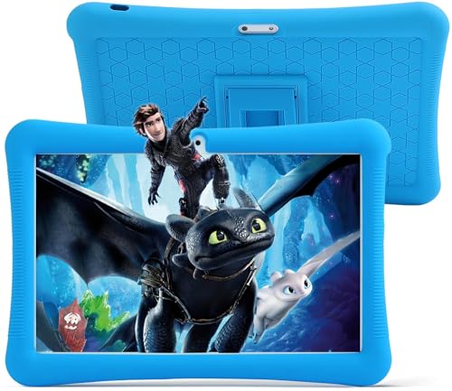 niuniutab Kids Tablet, 10 inch Android for Kids, 4GB RAM 64GB ROM, 1280x800 IPS HD Touchscreen, Tablet with Parental Control, Kid Software Pre-Installed, WiFi, Bluetooth,(Blue)...…