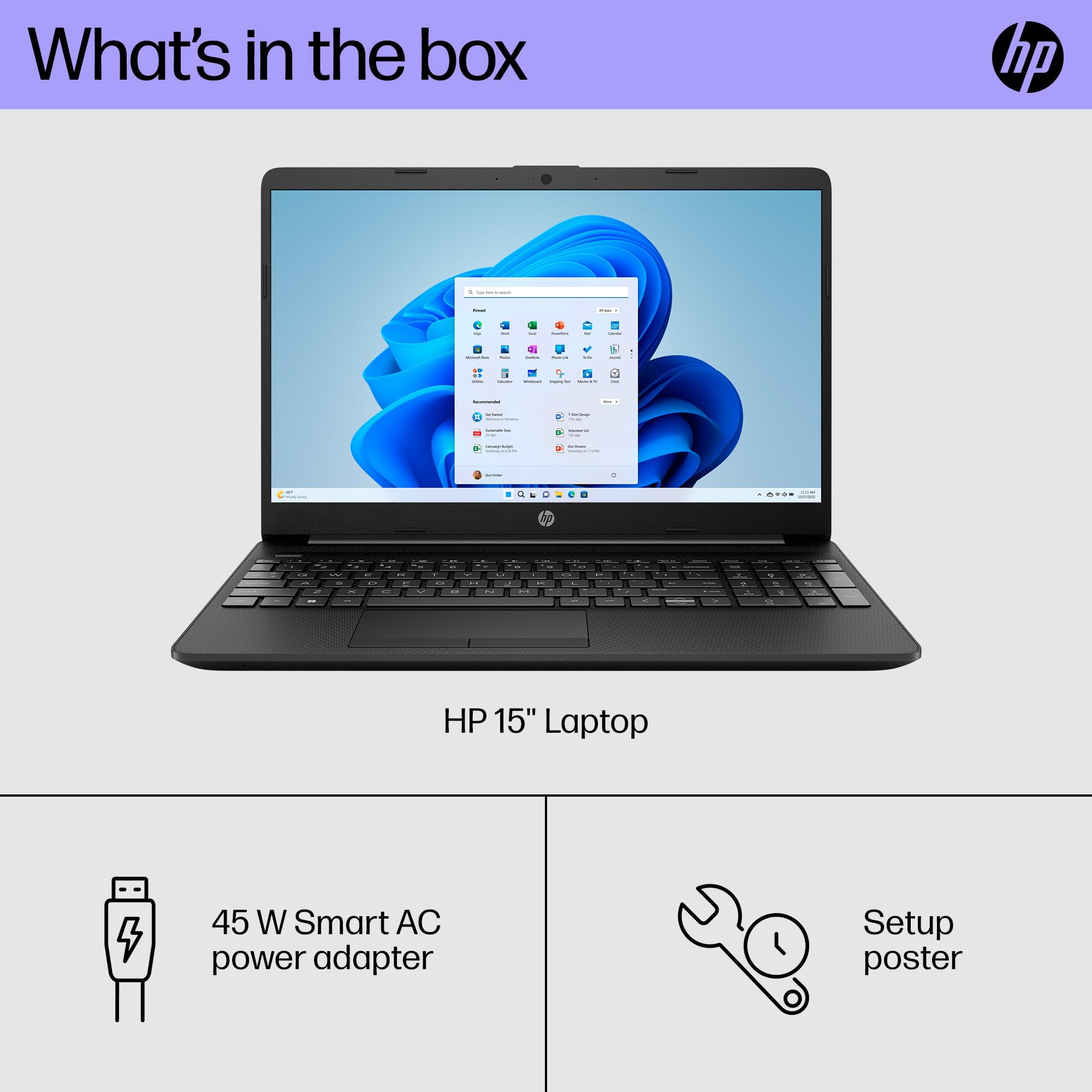 2023 Newest HP 15.6" Micro-Edge HD Laptop, Intel Pentium Silver N5030 Processor (4-core), 8GB RAM, 256GB SSD, Intel UHD Graphics, Wi-Fi, Bluetooth, Numeric Keypad, HD Camera, Windows 11 Home in S mode