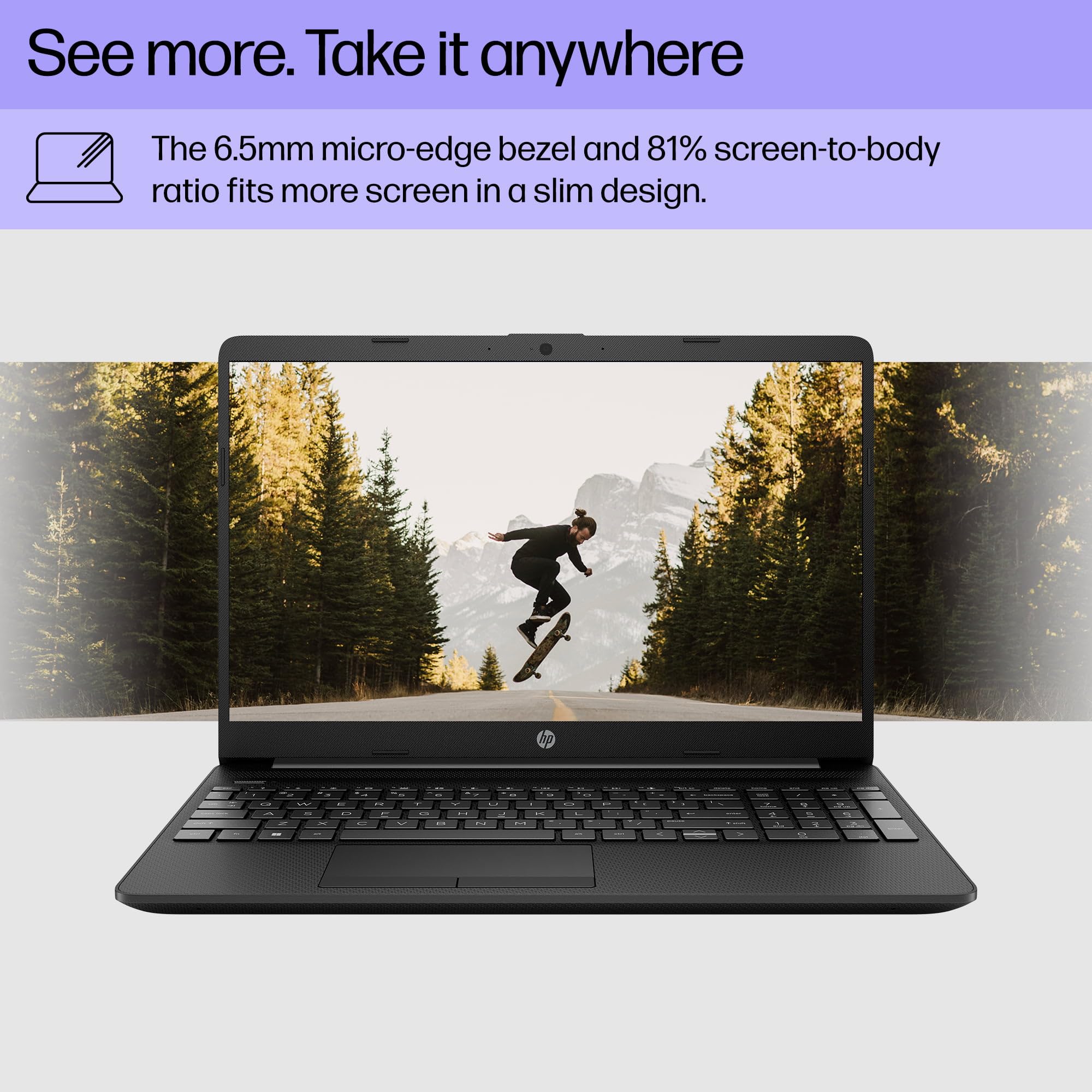 2023 Newest HP 15.6" Micro-Edge HD Laptop, Intel Pentium Silver N5030 Processor (4-core), 8GB RAM, 256GB SSD, Intel UHD Graphics, Wi-Fi, Bluetooth, Numeric Keypad, HD Camera, Windows 11 Home in S mode