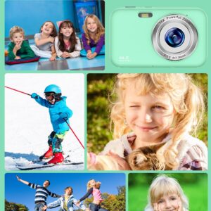 Digital Camera, FHD 1080P Kids Camera with 32GB SD Card 16X Digital Zoom Portable Small Camera, Compact Point and Shoot Camera Mini Digital Camera for Teens Kids Boys Girls Students Seniors - Green