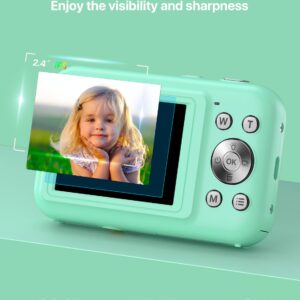 Digital Camera, FHD 1080P Kids Camera with 32GB SD Card 16X Digital Zoom Portable Small Camera, Compact Point and Shoot Camera Mini Digital Camera for Teens Kids Boys Girls Students Seniors - Green