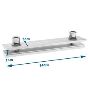 ECSiNG 4Pcs Solar Panel Rail Profile Connector Aluminium Mounting Rail Connectors Solar Panel Mounting Kit Solar Panel Accessories 14x3cm