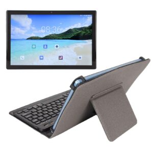 DAUERHAFT 4G Tablet, 2.4GHz 5G WiFi Connection Expandable Memory 10.1 Inch Tablet 100‑240V 8G RAM 256G ROM with Keyboard Mouse for Travel (US Plug)