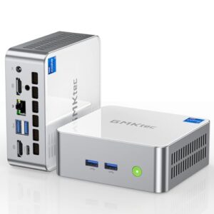 gmktec mini pc intel i5-12450h(turbo 4.4 ghz) 32gb ddr4 1tb m.2 nvme ssd, windows 11 pro mini computers, usb 3.2, type-c/wifi 6, bt5.2, rj45 2.5g/ 4k triple display desktop pc