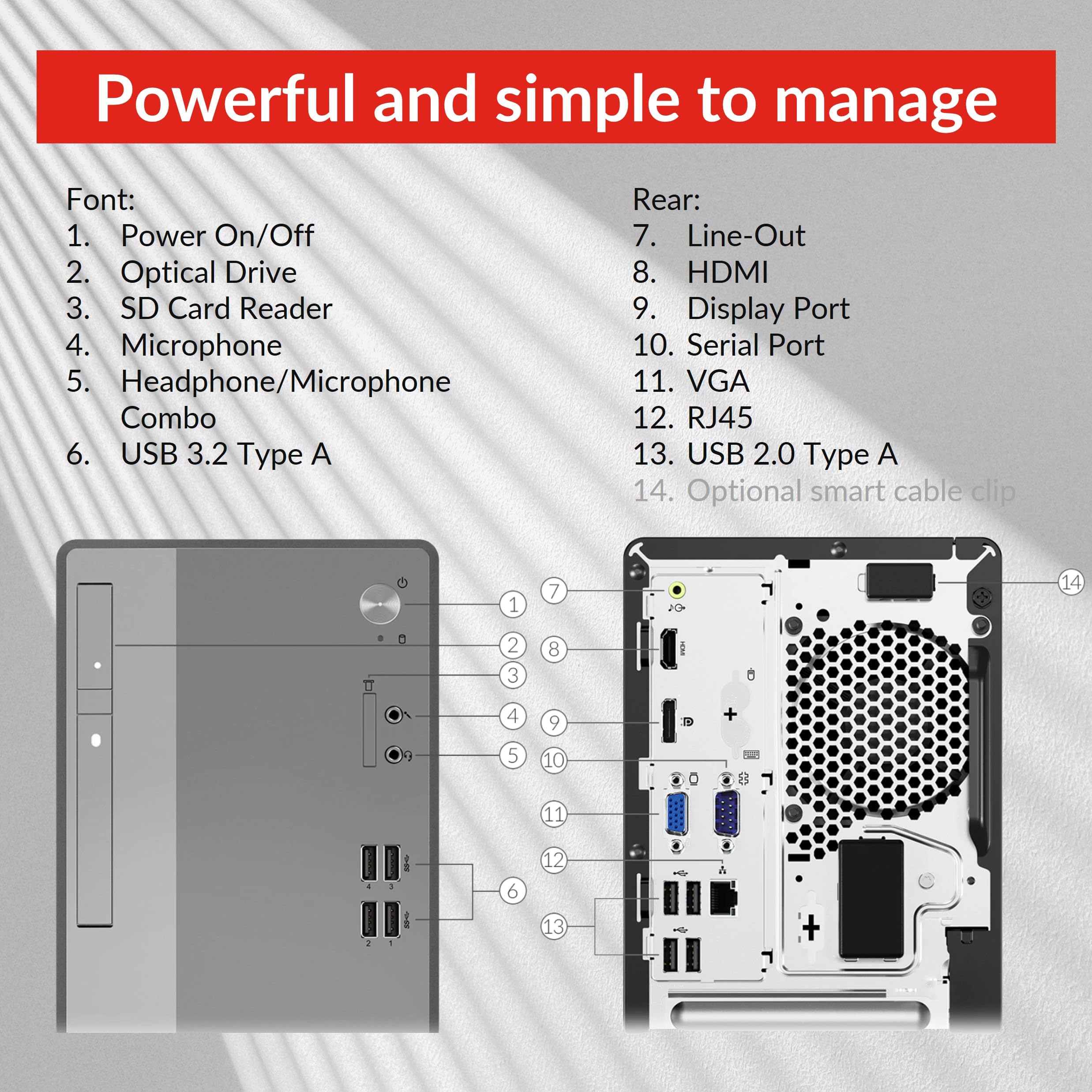 Lenovo V50T G2 Business Desktop, Intel Core i7-10700, 32GB RAM, 1TB PCIe SSD, Wi-Fi, Wired Keyboard & Mouse, DVD-RW, HDMI, DP, RJ-45, VGA, 2-Monitor Support 4K, Windows 11 Pro