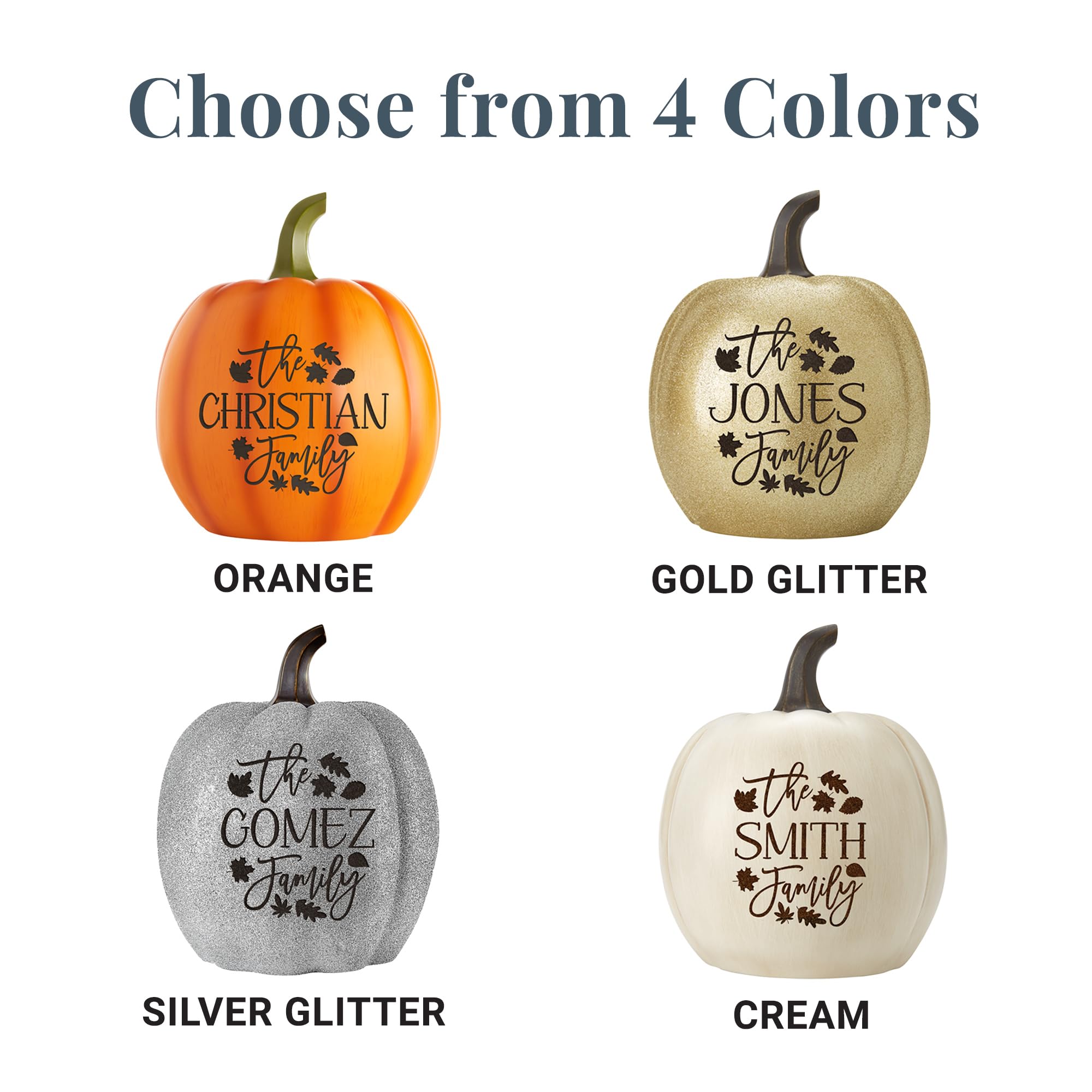 Let’s Make Memories Personalized Light-Up Pumpkin-Fall Décor-Indoor/Outdoor-LED Lights-Orange-L