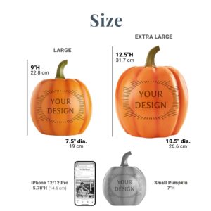 Let’s Make Memories Personalized Light-Up Pumpkin-Fall Décor-Indoor/Outdoor-LED Lights-Orange-L