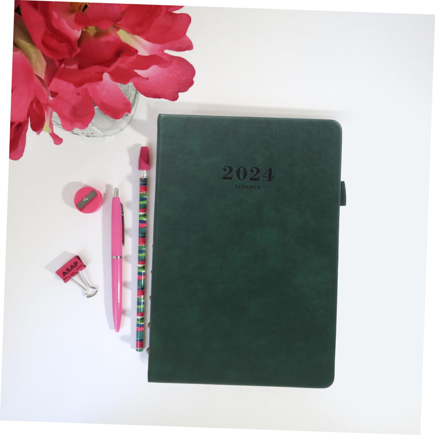 STOBOK Agenda Book English Daily Planner Undated Daily Planner Students Writing Book Memo Books Business Notepads Diary Sketchbook 2024weekly Planner Office Household Products Portable Pu