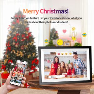 10.1 inch WiFi Digital Picture Frame, 32GB Smart Digital Photo Frame with WiFi Share Photo Video via Frameo App