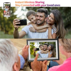 10.1 inch WiFi Digital Picture Frame, 32GB Smart Digital Photo Frame with WiFi Share Photo Video via Frameo App