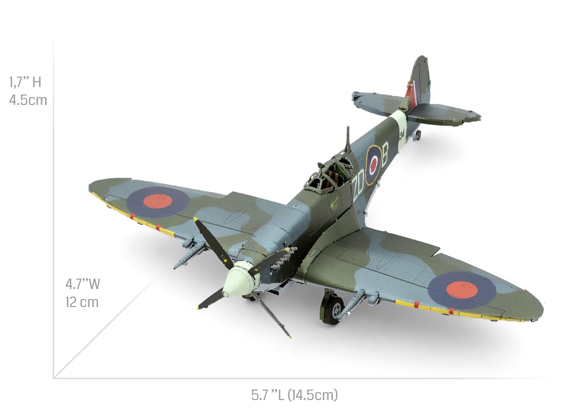 Metal Earth Supermarine Spitfire Color 3D Metal Model Kit Fascinations