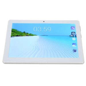 airshi office tablet, us plug 100‑240v 6gb ram 128gb rom hd tablet for travel (silver)