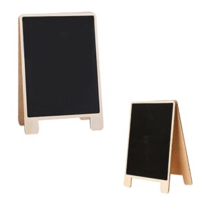 stobok 2pcs painting small blackboard mini blackboard signs mini chalkboard signs for food small chalkboard labels wedding chalk signs wedding sign office cypress note board dual purpose