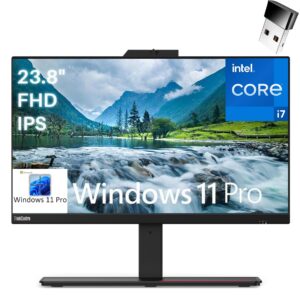 Lenovo ThinkCentre M90a 23.8" FHD AIO Business All-in-One Desktop, Intel Octa-Core i7-10700 up to 4.8GHz, 32GB DDR4 RAM, 1TB PCIe SSD, WiFi Adapter, Ethernet, Windows 11 Pro, BROAG Mouse Pad