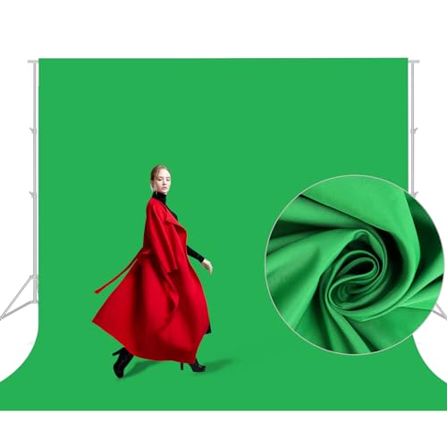 Aimosen 10x10 FT Green Screen Backdrop for Photography, Large Green Background for Zoom Meeting, High Density Chromakey Green Backdrop Curtain for Video Photoshoot Studio Gaming YouTube Conference