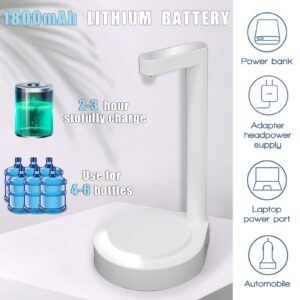 LED Bedside Water Dispenser,Desktop Water Bottle Dispenser,New Upgrade LED Light and Touch Buttons, Portable 5 Gallon Water Dispenser,with 7 Levels Pumping and Light,Suitable for Home, Office,